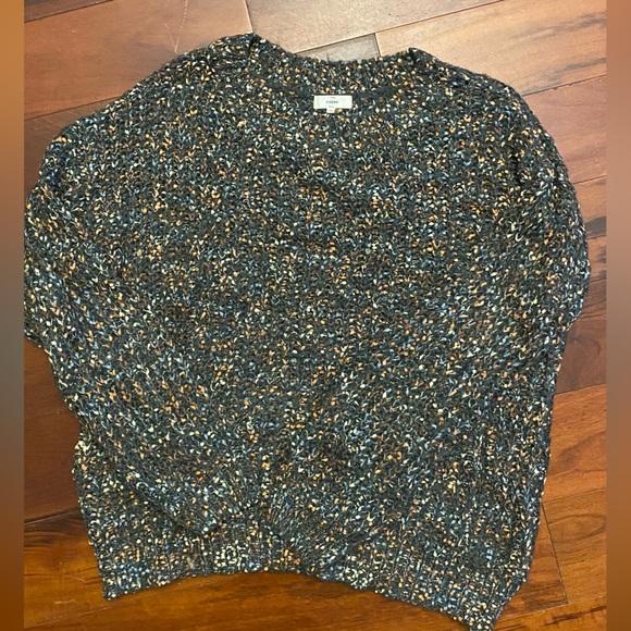 entro | Sweaters | Entro Textured Knit Sweater In Black And Orange ...